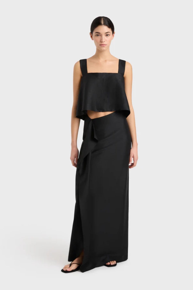 Bondi Born Bormio Wrap Over Maxi Skirt | Black – Harry and Kit
