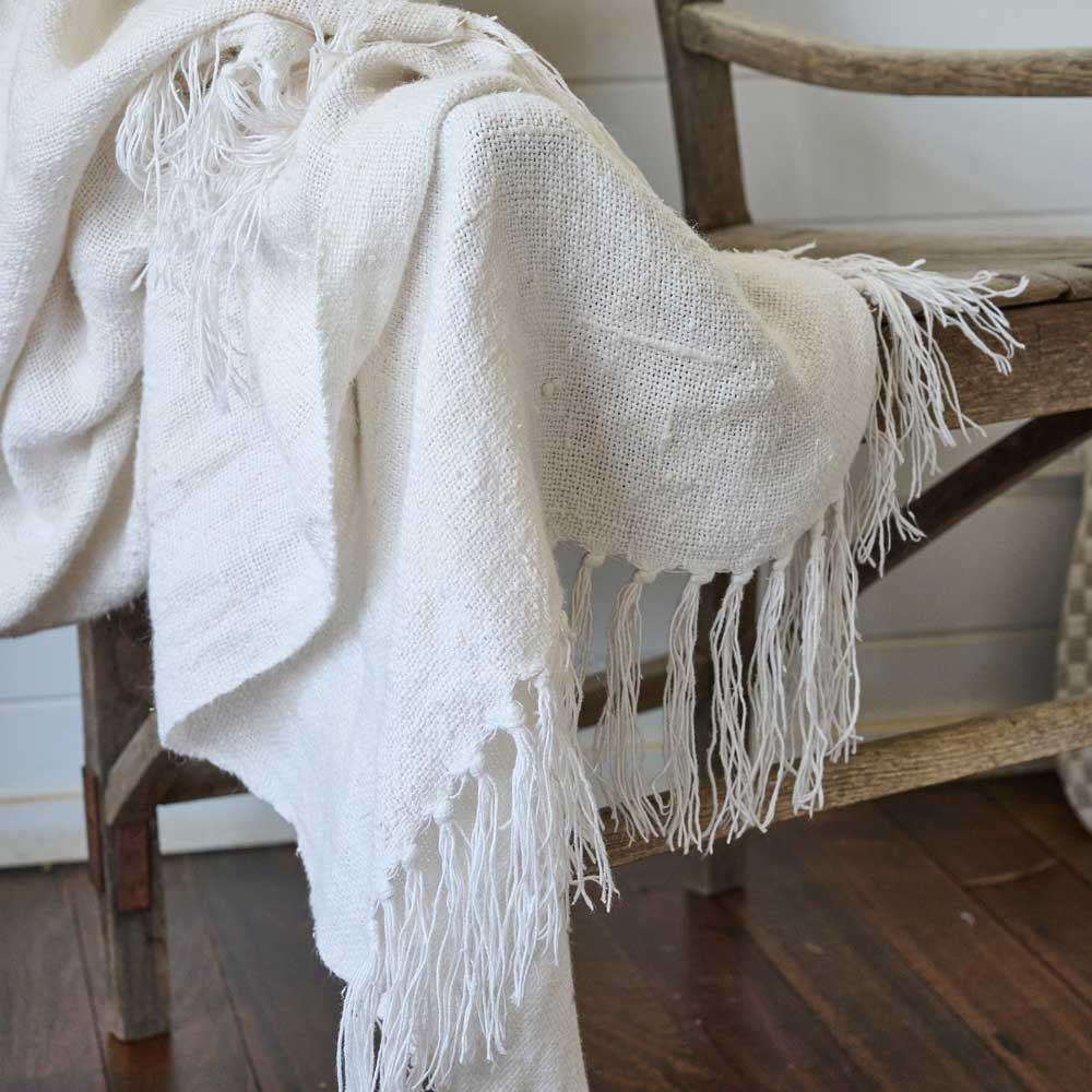 Eadie Lifestyle Bedouin Oversized Linen Thrown | Ivory – Harry and Kit