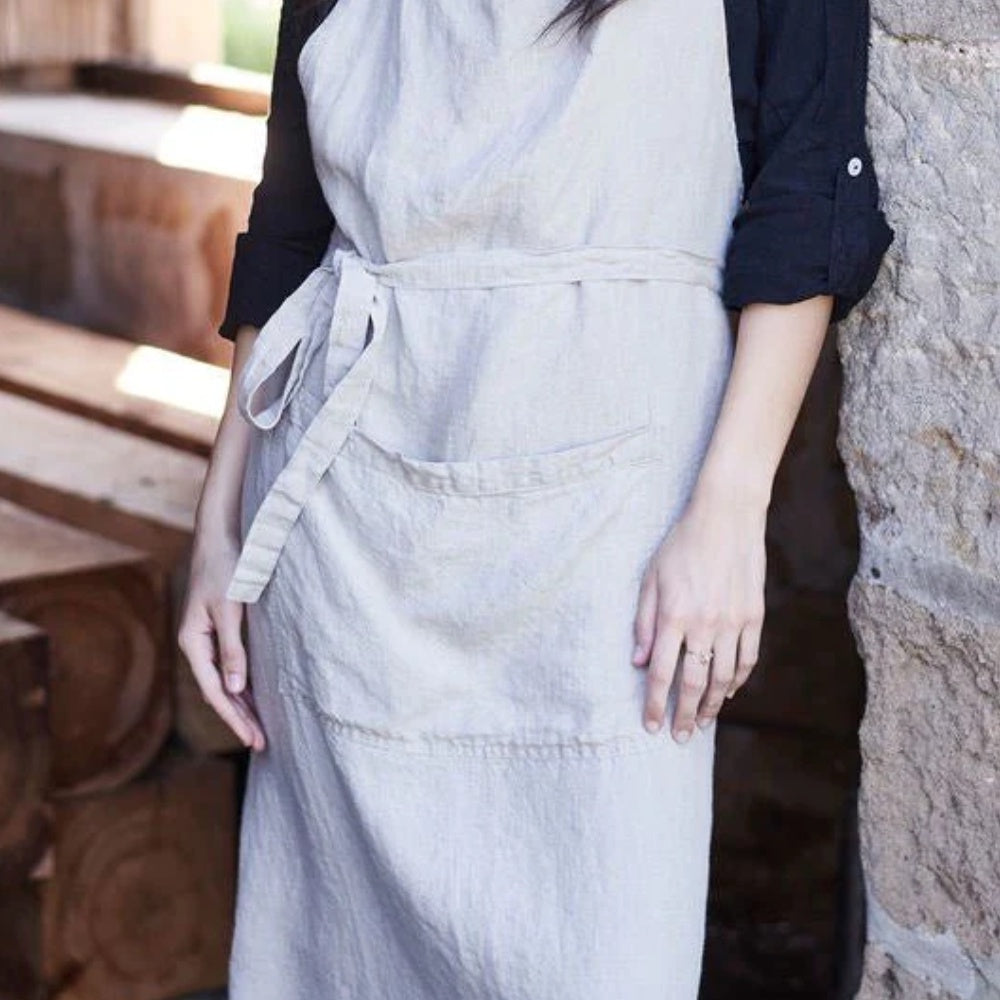 Eadie Lifestyle Linen Apron | Natural – Harry and Kit
